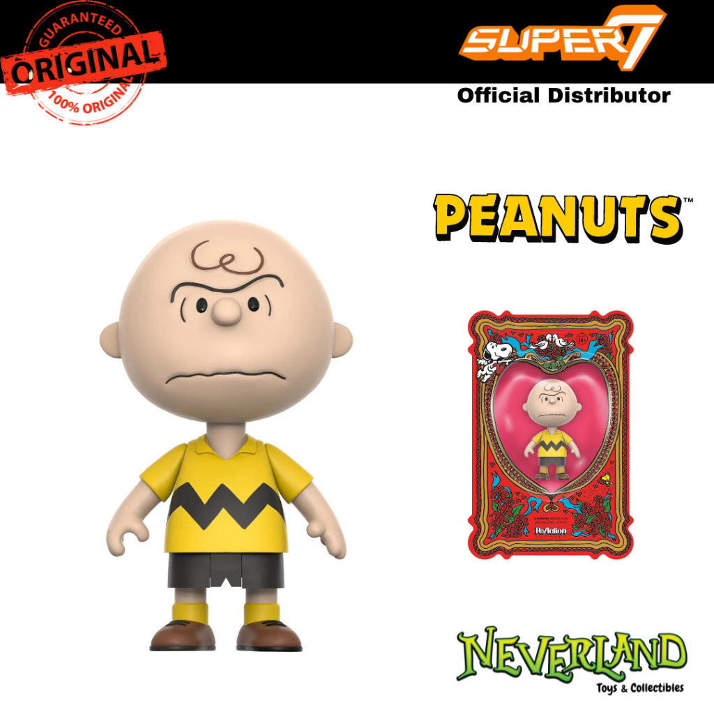 Super 7 Peanuts I Hate Valentine's Day Charlie Brown ReAction Figure | Shopee Thailand