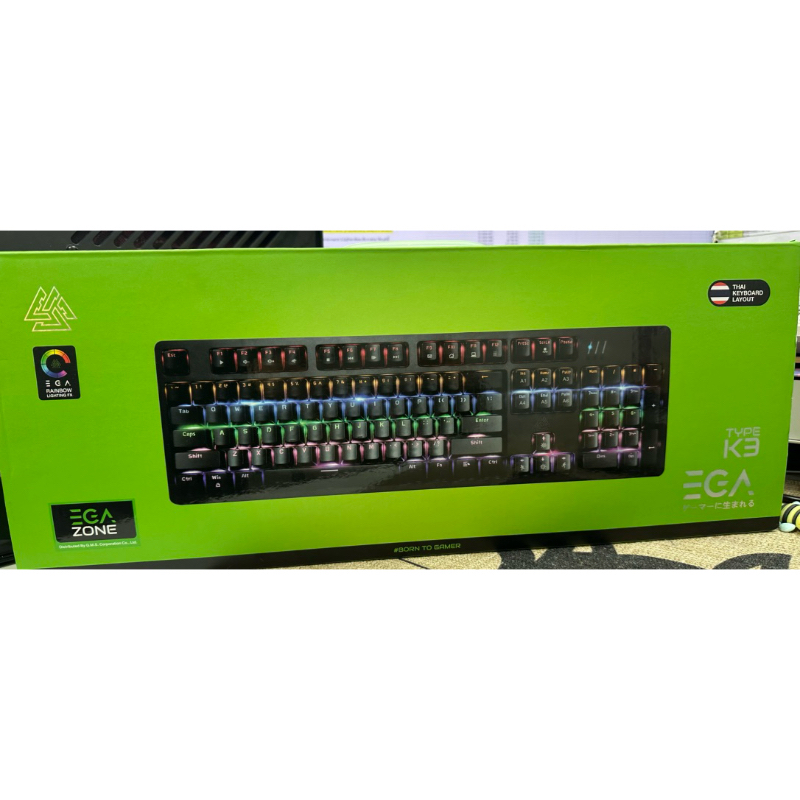 EGA Mechanical keyboard EGA K3 สีดำ ปุ่ม Blue Switch | Shopee Thailand