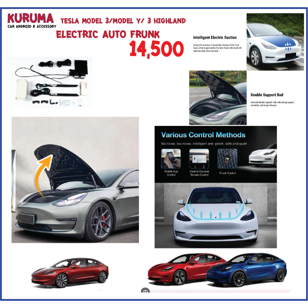 Auto Frunk Tesla Model 3/Model y/ model 3 highland ตรงรุ่น | Shopee ...