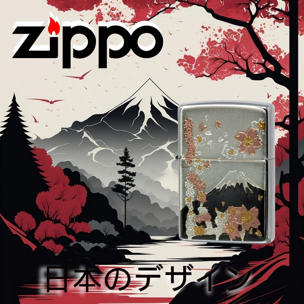 Zippo Ukiyoe Sakura Mt.Fuji Cherry Blossoms, 100% ZIPPO Original from USA, unfired. Year 2021 ...
