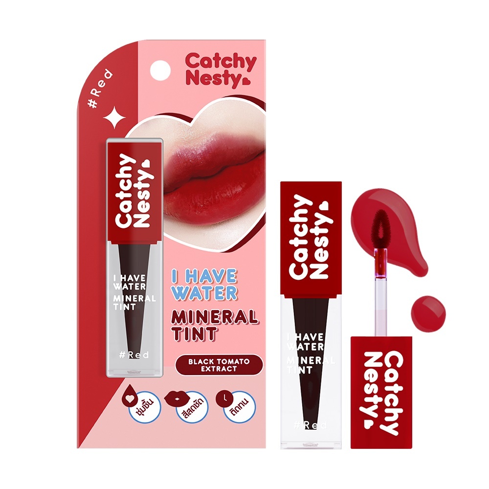ลิปทินท์ เนสตี้ (มีให้เลือก 4สี) Catchy Nesty I Have Water Mineral Tint ...