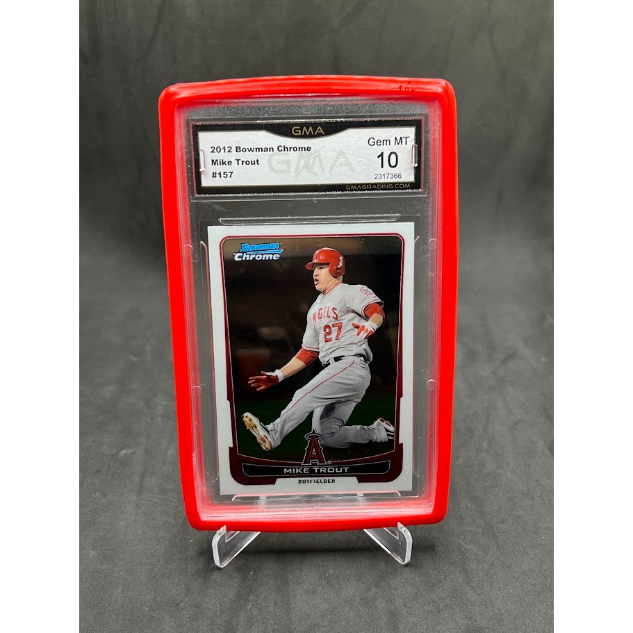 การ์ดนักเบสบอล Mike Trout 2012 Bowman Chrome #157 (GEM MTGMA 10) /Baseball Card + FREE GIFT ...