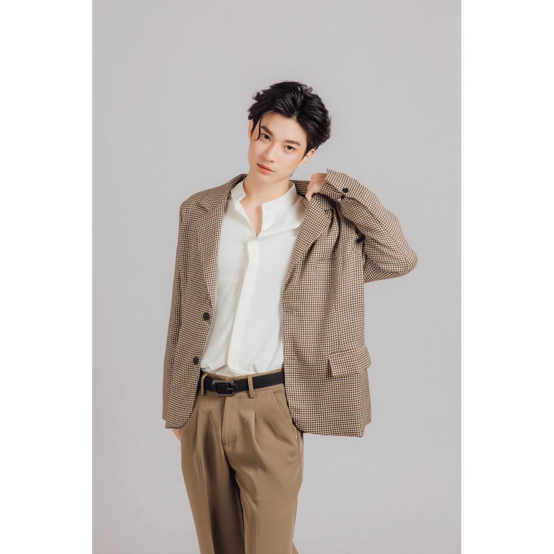 BLAZER เสื้อสูทลายตาราง Oversize (รหัส : KN315) | Shopee Thailand