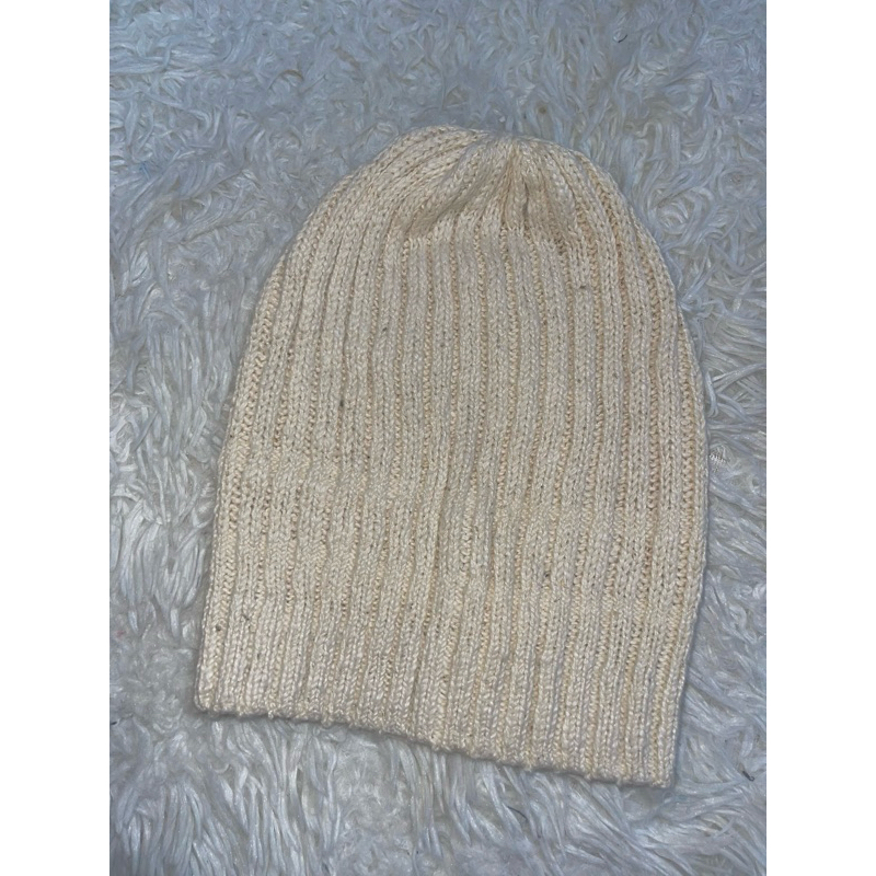 หมวกไหมพรม MUJI : Non-Itchy Ribbed Beanie #14982697484 | Shopee Thailand