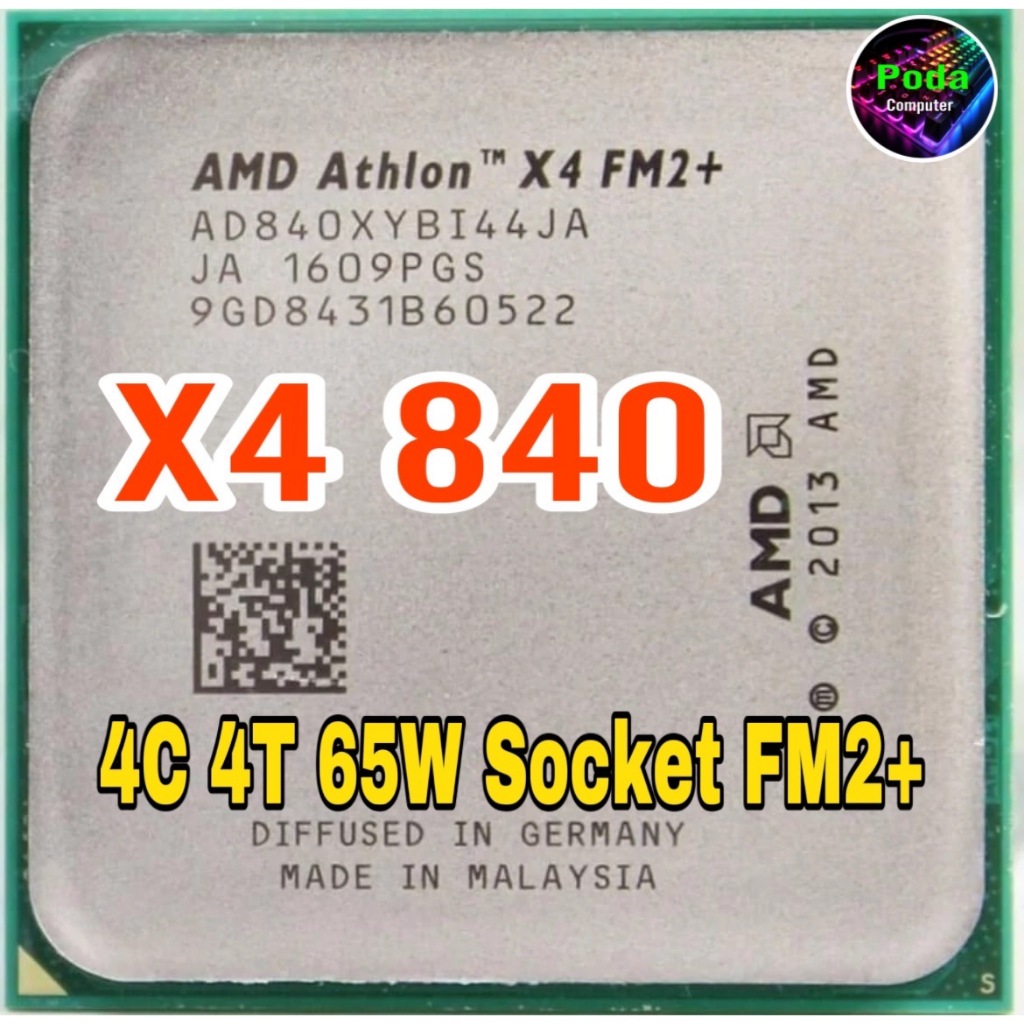 ซีพียู CPU AMD Athlon X4 840 3.1GHz 4คอ4เทรด Socket FM2+ ฟรีซิลิโคน1ซอง ...
