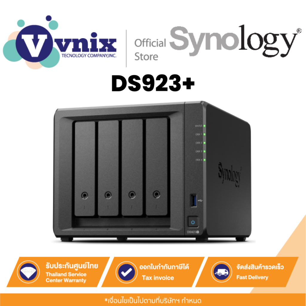 DS923+ Synology NAS 4-bay DiskStation By Vnix Group | Shopee Thailand