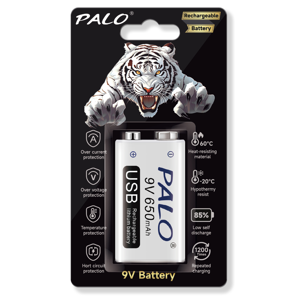 PALO แบตเตอรี่ 9V 650mAh Micro USB ชาร์จเร็ว แบตเตอรี่ลิเธียมแบบชาร์จไฟ ... PALO แบตเตอรี่ 9V 650mAh Micro USB ชาร์จเร็ว แบตเตอรี่ลิเธียมแบบชาร์จไฟ ...