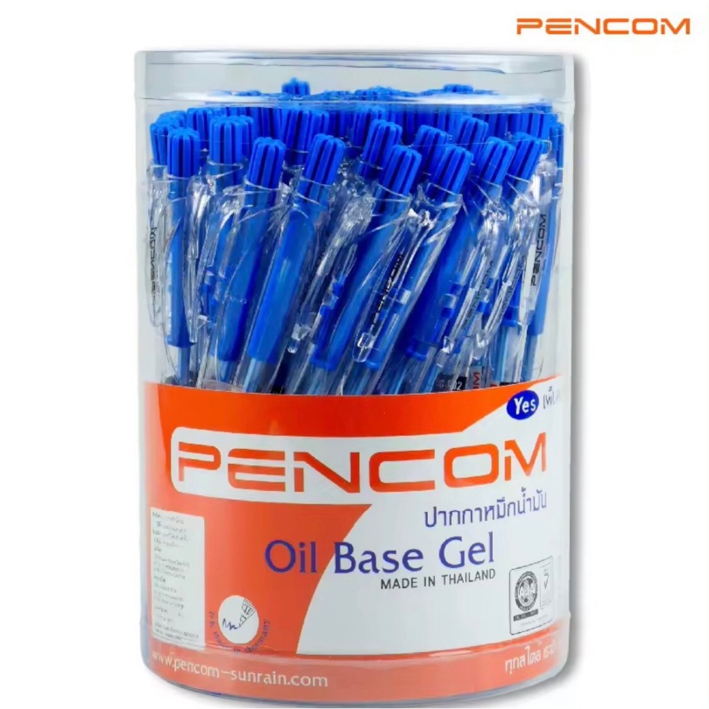 พร้อมส่ง !! Pencom OG32-BL ปากกาหมึกน้ำมันแบบกด สีน้ำเงิน 50ด้าม | Shopee Thailand