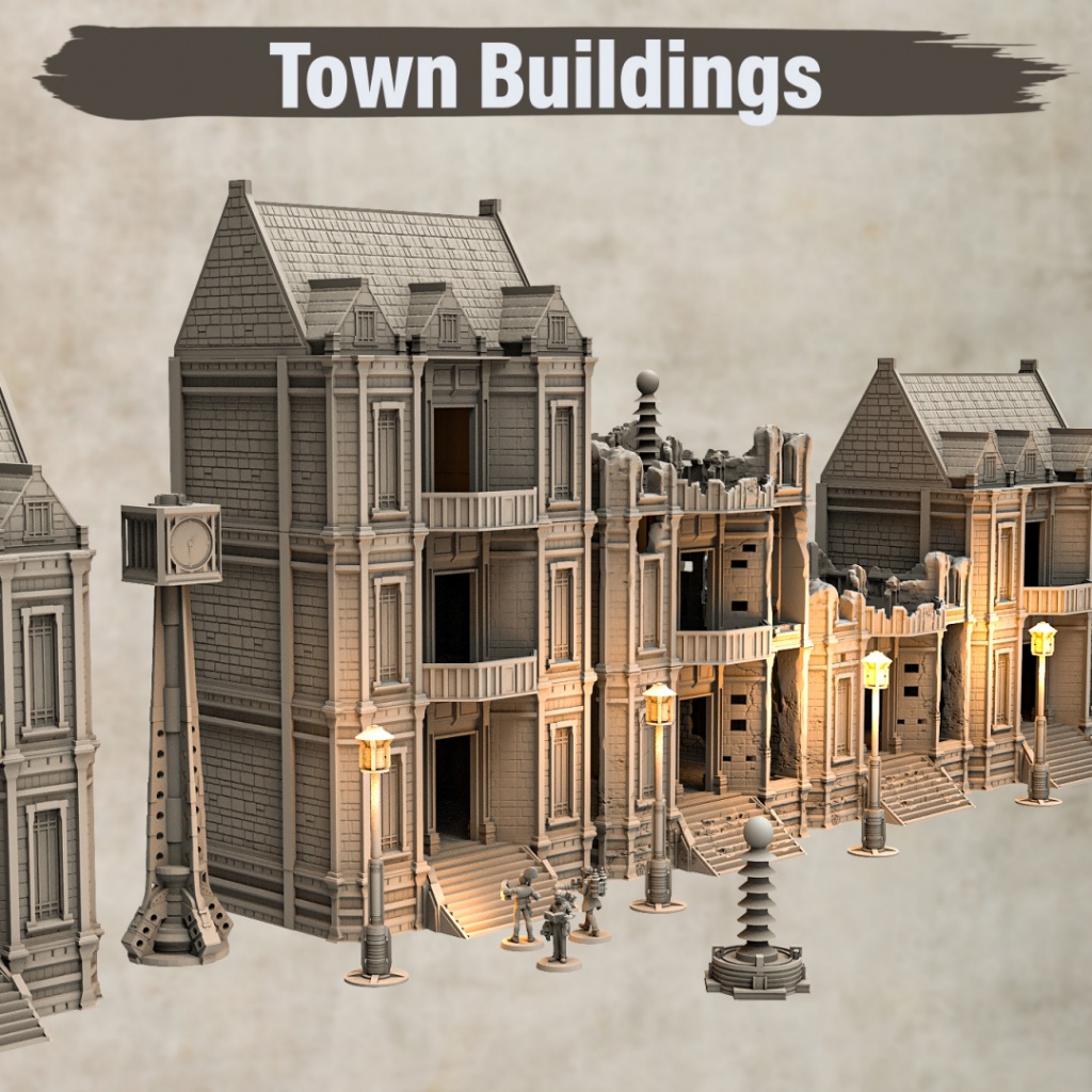 Tesla Town set สำหรับ TRPG, table top war games | Shopee Thailand