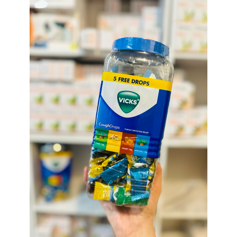 Vicks candy ลูกอมสมุนไพร แบบกระปุกใหญ่ มี4รสชาติ ลูกอมจากประเทศ อินเดีย ...