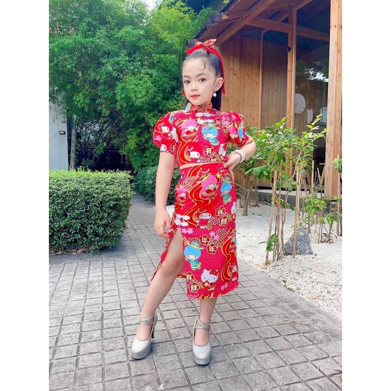 ส่งฟรีไม่ต้องใช้โค้ด EB52 NI #ชุดอาหมวยเด็ก #ชุดอาหมวยขาม้า #ชุดตรุษจีน ...