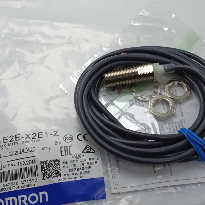 E2E-X2E1 / E2E-X2E1-Z เซ็นเซอร์ จับโลหะ Proximity sensor 3สาย เกลียว 12มิล 12-24VDC เป็น ...