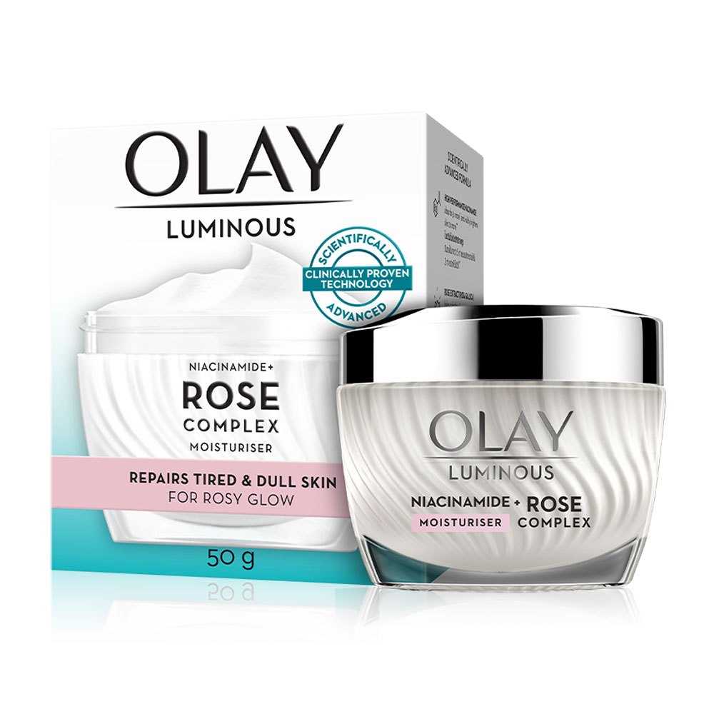แพกเกจใหม่หมด 10/2027)Olay Luminous Niacinamide Rose Complex Cream 50g ครีมบำรุงผิวหน้า ที่มี ...