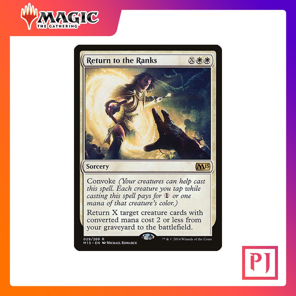 [MTG] Return to the Ranks [M15] [WHITE] [RARE] [NORMAL] [ENG] (การ์ดเม ...