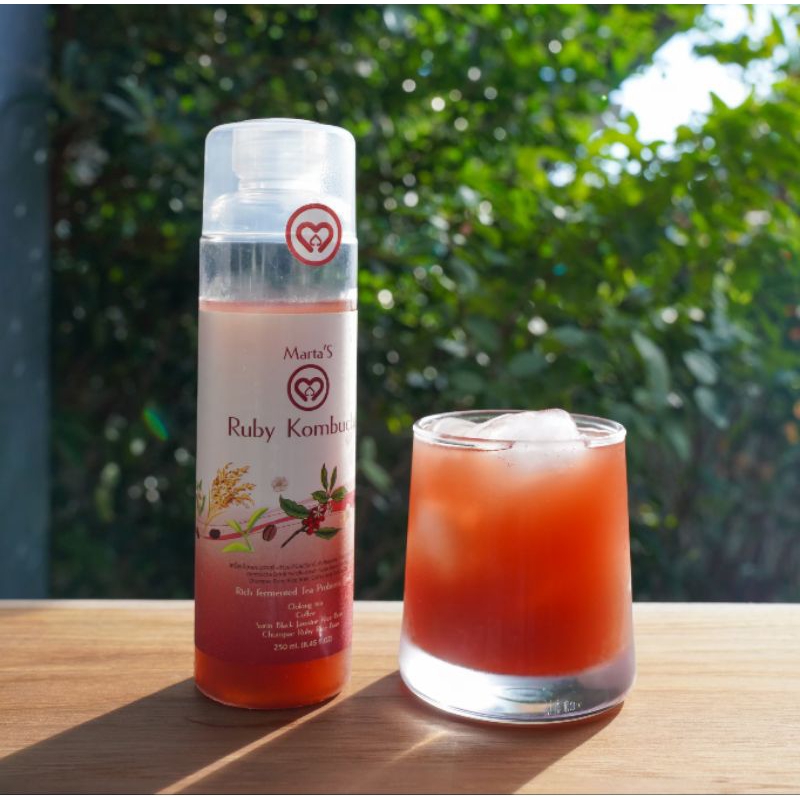 (25 ขวดส่งฟรี) Ruby Kombucha จาก Marta's คอมบูชา ชาหมัก ดื่มง่าย | Shopee Thailand