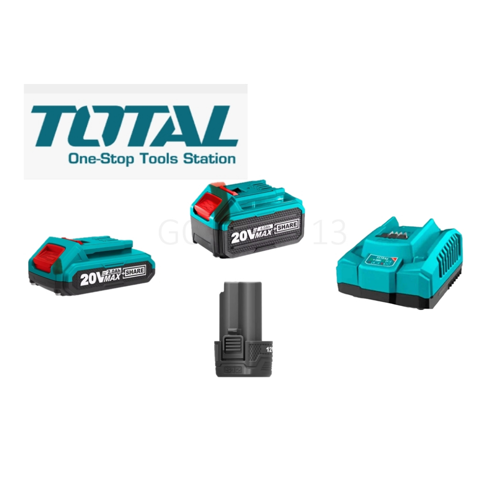 Total แท่นชาร์จ และแบตเตอรี่ 20v 4ah / 20V 2ah / 12V 1.5ah | Shopee ...