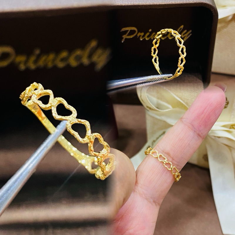 Princelyแหวนทองแท้รุ่นRG5117 สวยจัดเต็มกับแหวน ️ ️รุ่นนี้มาถึง11ดวงใน1วง(ใส่สวยหัวใจเกือบรอบนิ้ว ...