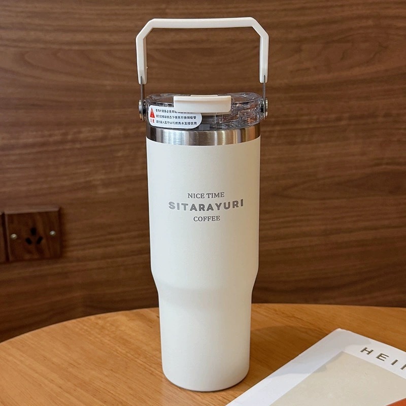 แก้วเก็บอุณหภูมิ SITARAYURI ขนาด 600 900 1200 ML แถมยางรองแก้วและสติกเก ...