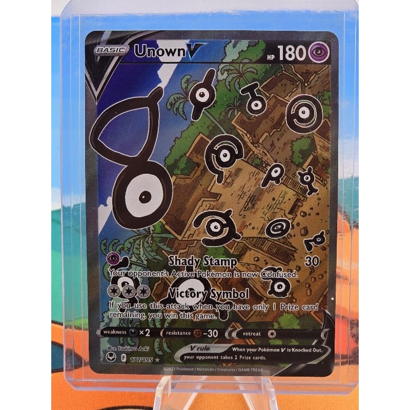 Pokemon Card "Unown V Alt 177/195" ENG Silver Tempest | Shopee Thailand