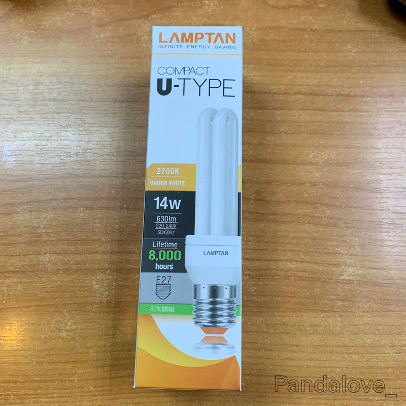 หลอดประหยัดไฟ SPIRAL COMPACT 15 วัตต์ ขั้วE27 LAMPTANและCOMPACT U-TYPE 14 วัตต์แสงขาว | Shopee ...