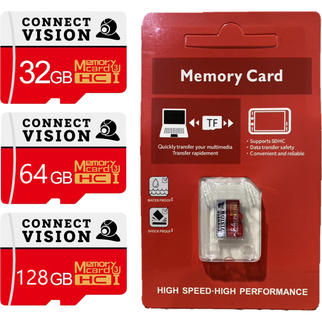 Connect Vision Micro SDCard 128GB 64GB 32GB U3 (UHS Speed Class 3 ...