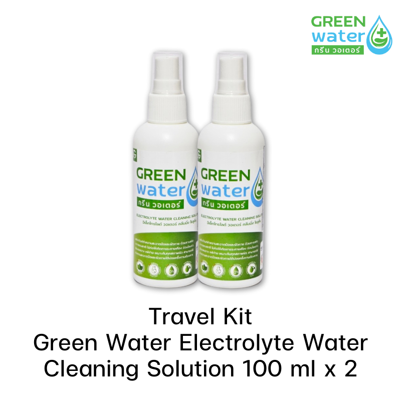 Travel Kit 100ml x2 Green Water Electrolyte Water Cleaning Solution 100 ...