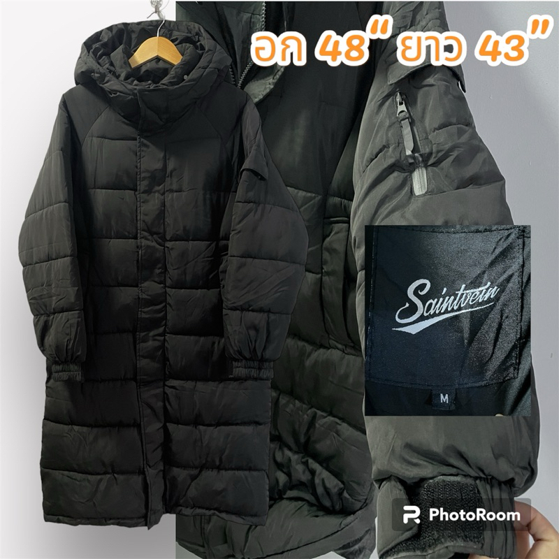 (มือสอง)Long padding jacket แบรนด์เกาหลี | Shopee Thailand
