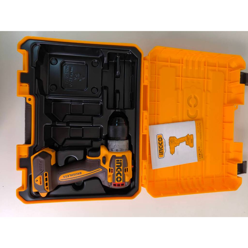 INGCO สว่านไร้สาย 20V 60Nm.รุ่น มอเตอร์ไร้แปรงถ่าน BL motor * หัวเหล็ก ...