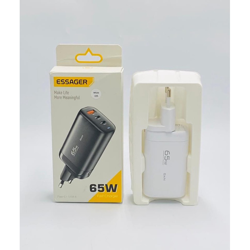 Essager 65W Usb Type C ที่ชาร์จ 3 พอร์ต | Shopee Thailand