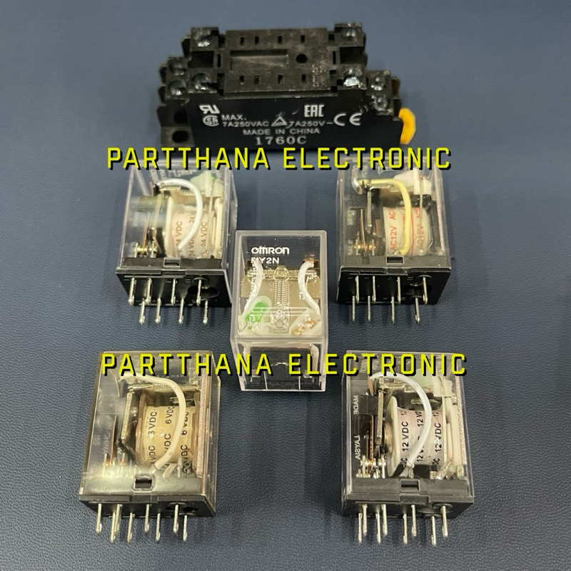 MY2N Relay OMRON 8 ขา ไฟ 6VDC,12VDC,12VAC,24VDC,24VAC,48VDC,110VAC,220VAC,PYF08A-E พร้อมส่งในไทย ...