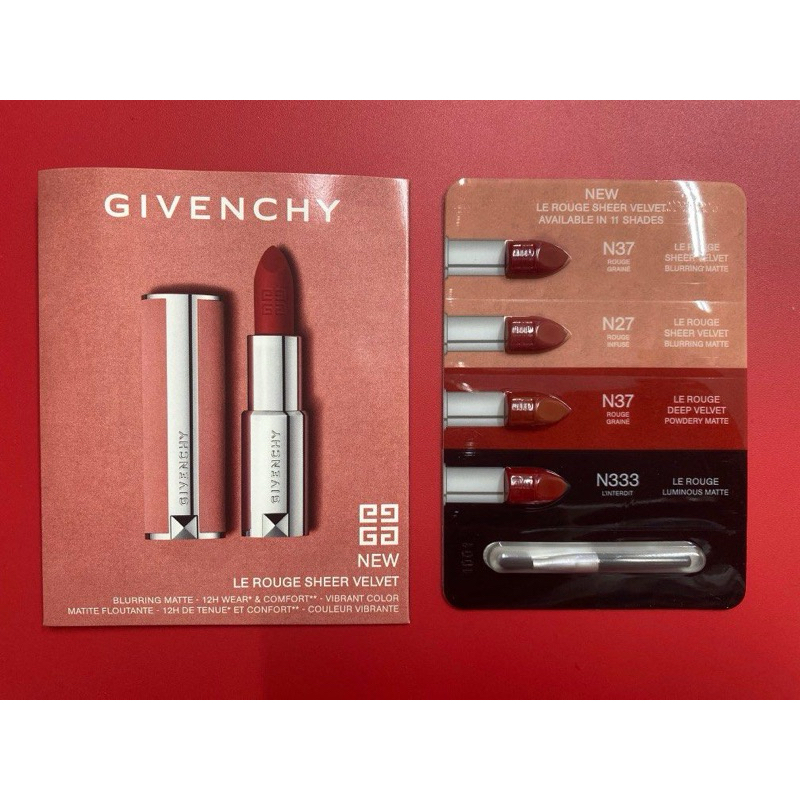 Givenchy Le Rouge Sheer Velvet Sample 4x0.3g | Shopee Thailand
