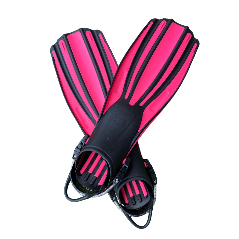 Adjustable open heel diving fins, flexible swimming fins, learning to ...