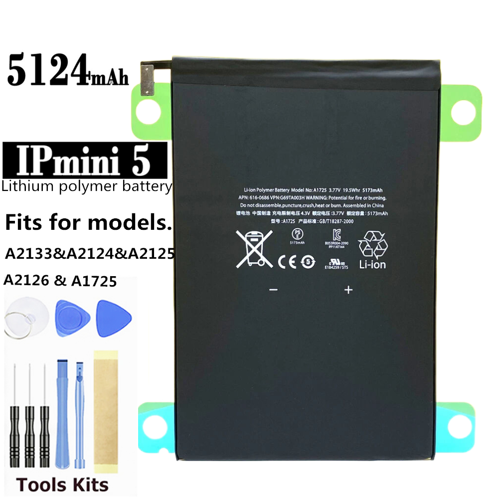 แบตเตอรี่ min 5 เดิม เหมาะสำหรับ A2133 A2124 A2125 A2126 A1725 แทนที่ ...