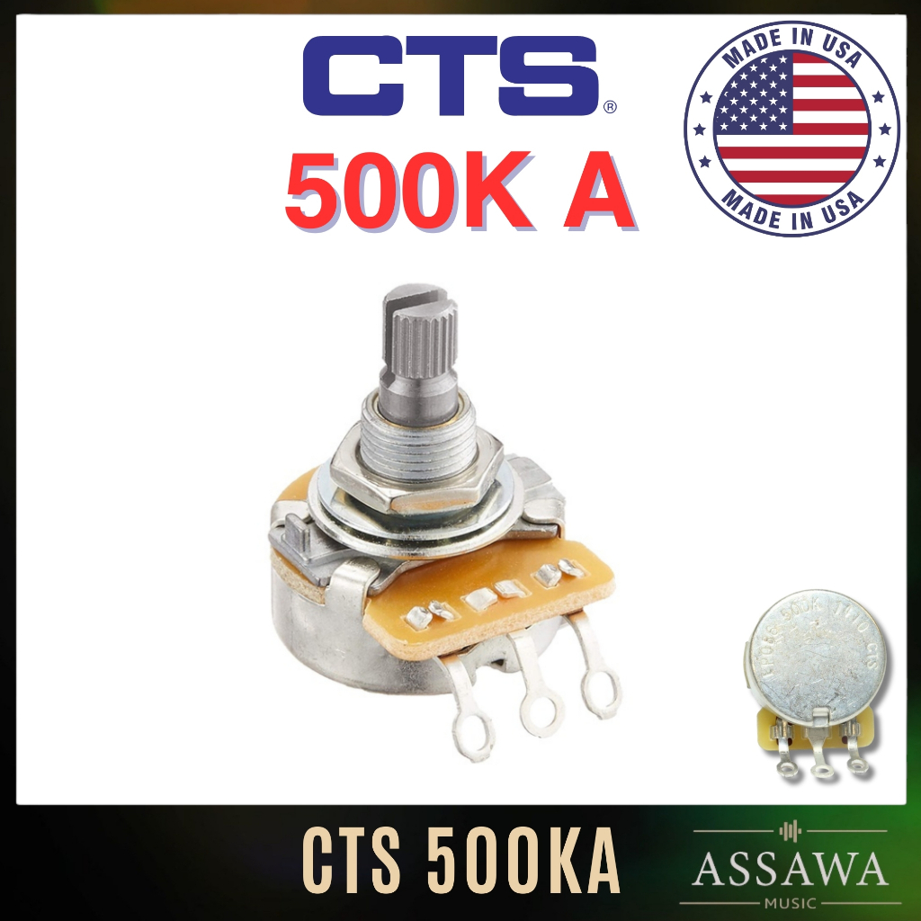 CTS Pot Split Shaft 500KA EP-0086 Made in USA (Tone/Volume ...