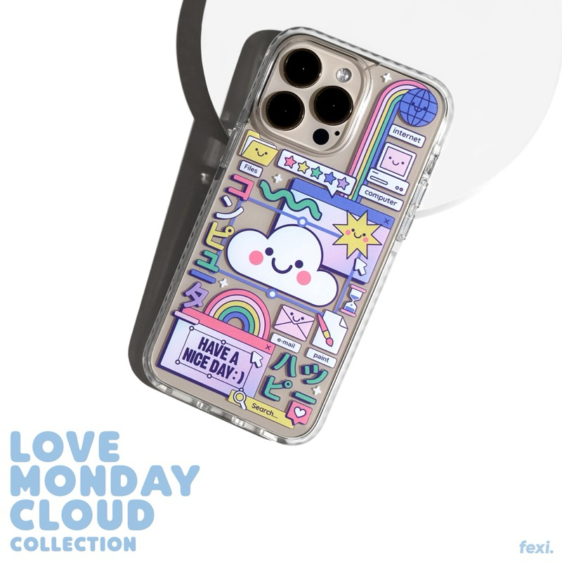 เคสไอโฟน ((สั่งทำชื่อได้)) “ Love Monday Cloud “ iPhone Case for 12 - 16 series & Samsung S24 ...