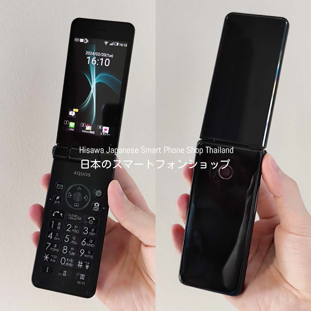 SHARP AQUOS K-TAI 2 (601SH) สีดำ มือถือฝาพับญี่ปุ่น โทรในไทยได้ หายาก ...