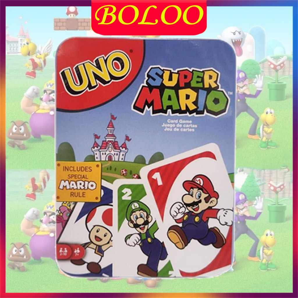 UNO Super Mario Metal Box เกมปาร์ตี้สำหรับครอบครัวสำหรับ 2-6 คน สนุกสุด ...