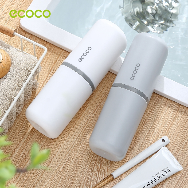 [พร้อมส่ง]Ecoco ชุดเดินทาง ถ้วยแปรงสีฟันพกพาสำหรับการเดินทาง กล่องแปรงสีฟันสำหรับใช้ในบ้าน กล่อง ...