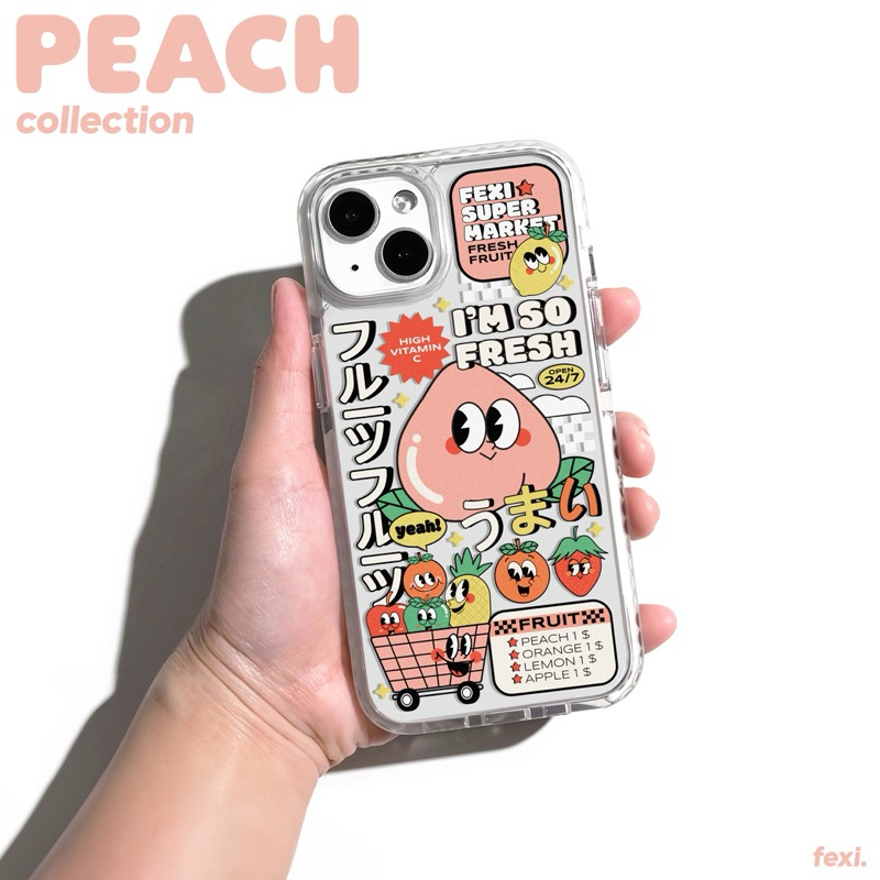 เคสไอโฟน “ Peach “ iPhone Case for 12 - 16 series & Samsung S24 series.(086) | Shopee Thailand