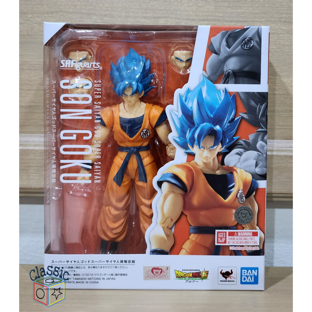 S.H.Figuarts Super Saiyan God SS Son Gokou Goku Blue SHF Dragon Ball Super (ดราก้อนบอล) ของแท้ ...