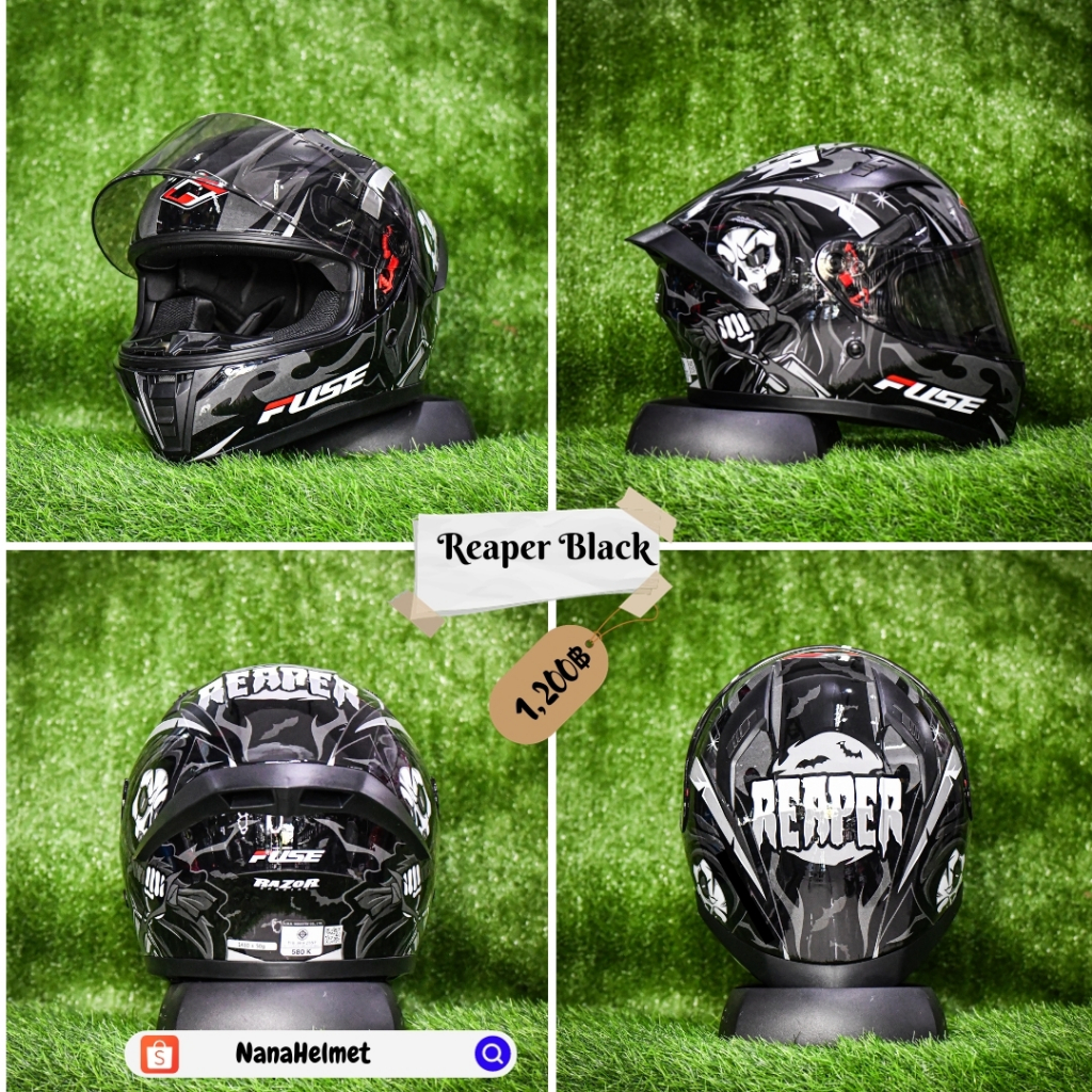 หมวกกันน็อคเต็มใบ FUSE RAZOR SP ลายREAPER | Shopee Thailand