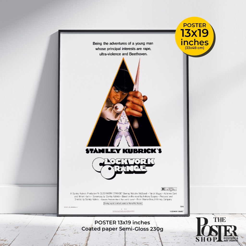 A Clockwork Orange Poster (อะคล็อกเวิร์กออรินจ์) กำกับโดย Stanley ...
