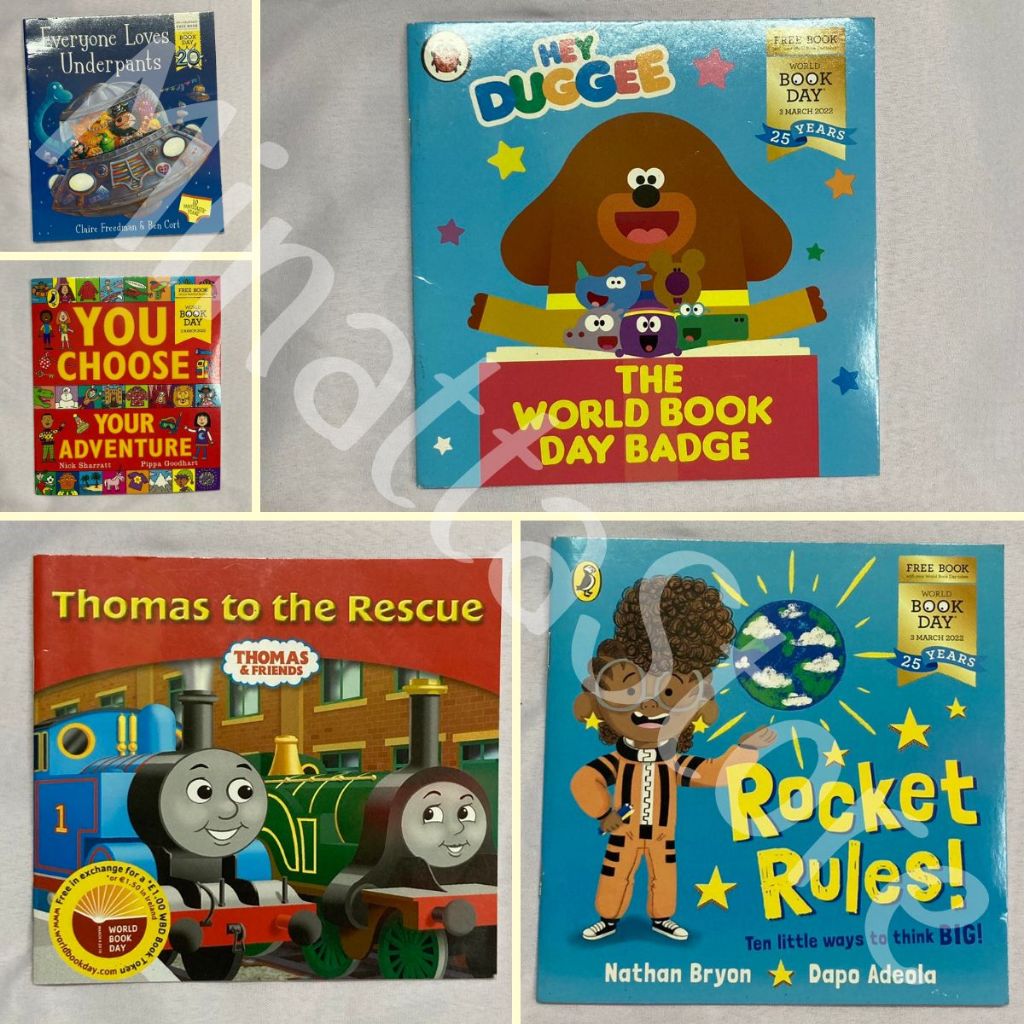 หนังสือเด็ก ภาษาอังกฤษ มือสอง (เล่มเล็ก) Thomas to the Rescue / Rocket Rules / Hey Duggee ปกอ่อน ...
