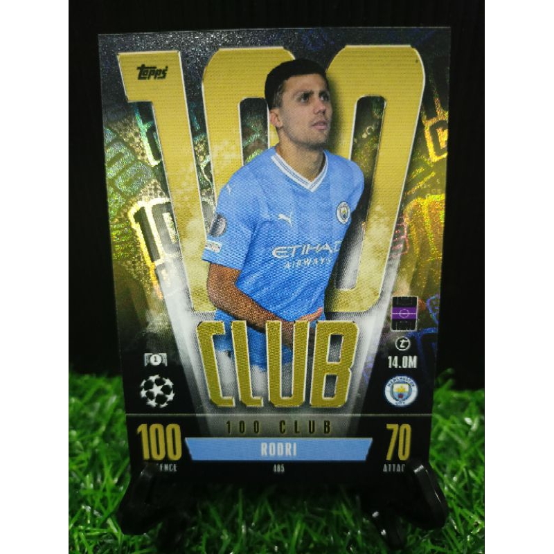 MATCH ATTAX 2023/24 RODRI 100 HUNDRED CLUB NO 485 Manchester city ...