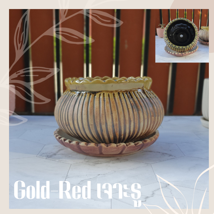 กระถางเซรามิค ทรงน้ำเต้า (Calabash Pot) | Shopee Thailand