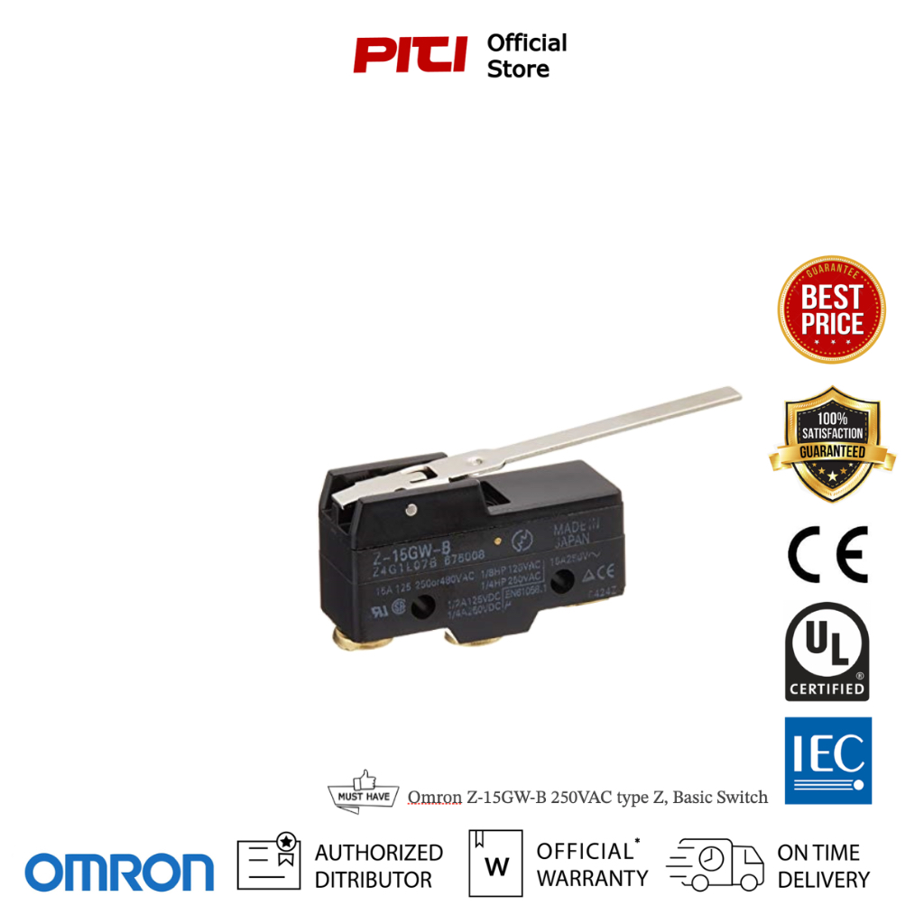 Omron Z-15GW-B 250VAC type Z, Basic Switch | Shopee Thailand