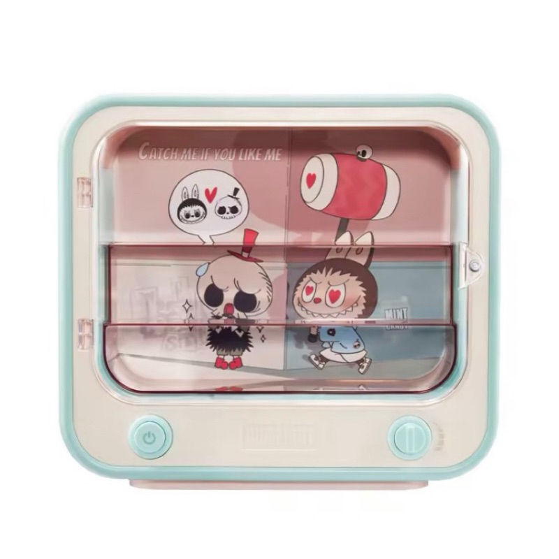 POPMART กล่องมีไฟ TV รุ่นใหม่ container Dimoo Molly กล่แองโมเดล ตู้โชว์ ...
