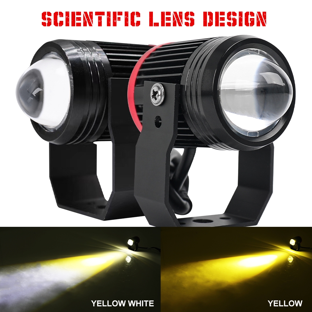 HL Car Motorcycle Spotlight Mini Driving LED Light High & Low White ...