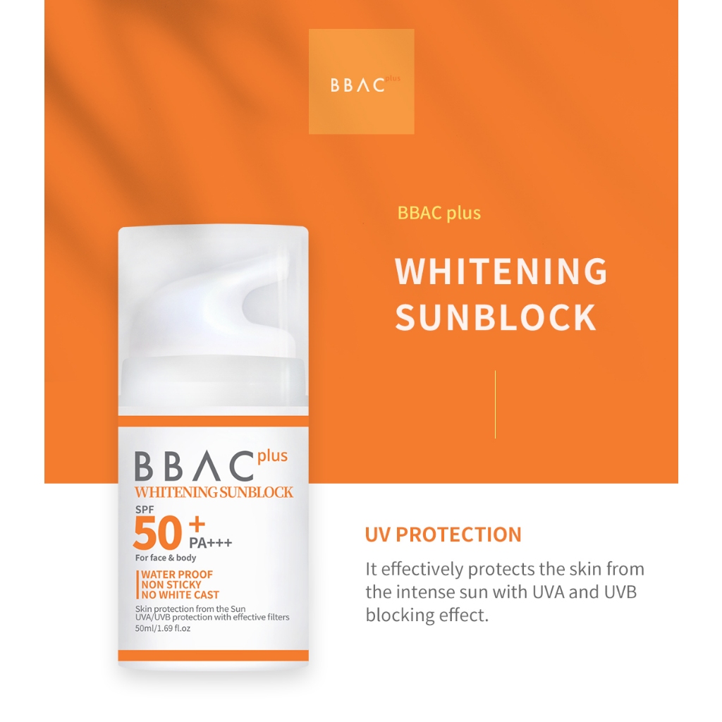 Bbac Plus Whitening sunblock บีบีเอซี พลัส ไวท์เทนนิ่ง ซันบล๊อก ...