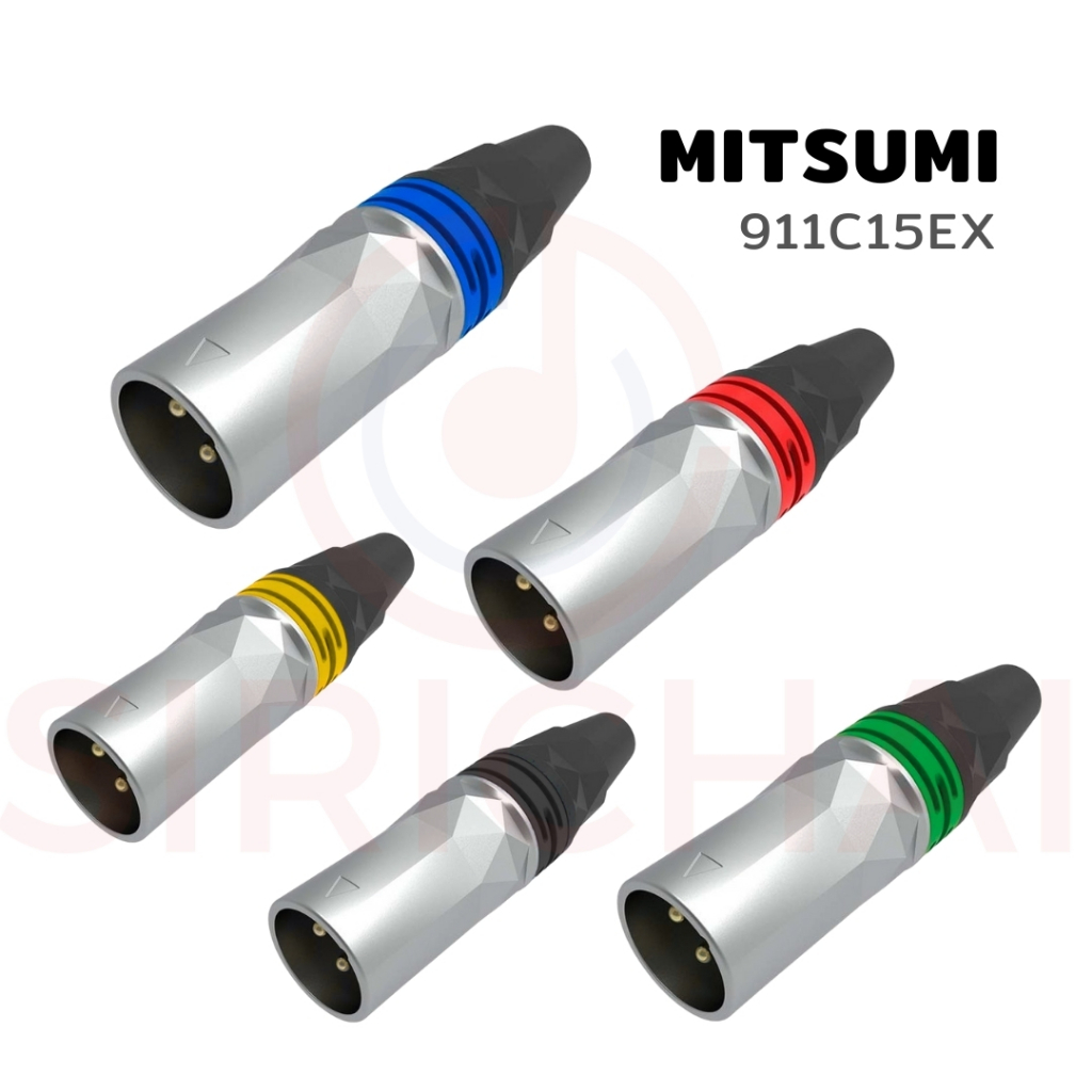แจ็คXLRตัวผู้ mitsumi รุ่น SRC911 5สี หัวเหลี่ยมเพชร (เลือกสีแจ้งในข้อความได้ครับ) | Shopee Thailand